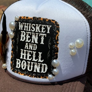 Whiskey Bent & Hell Bound Trucker Hat - Etsy