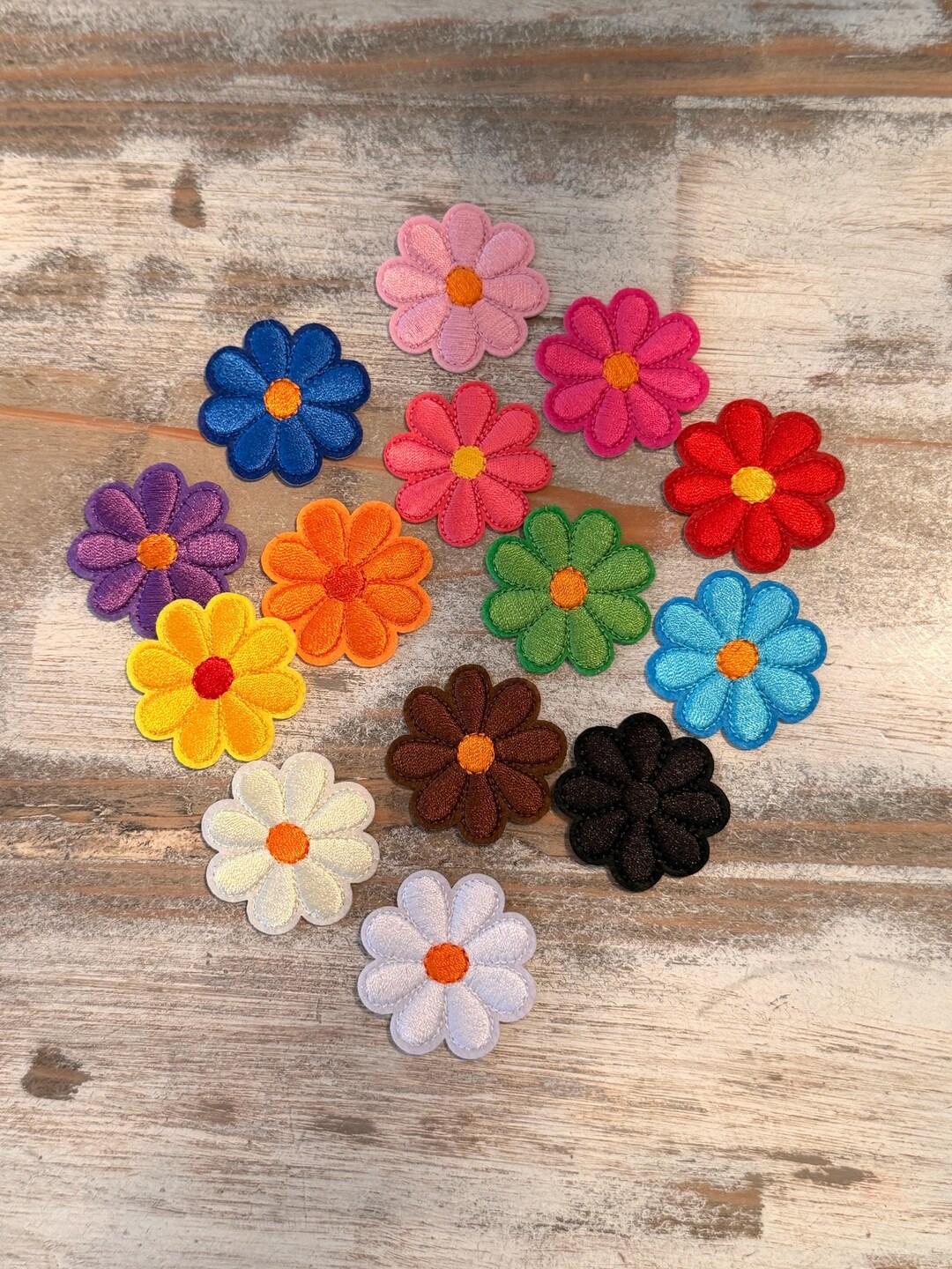Flower Iron on Patches (set of 2) - Etsy