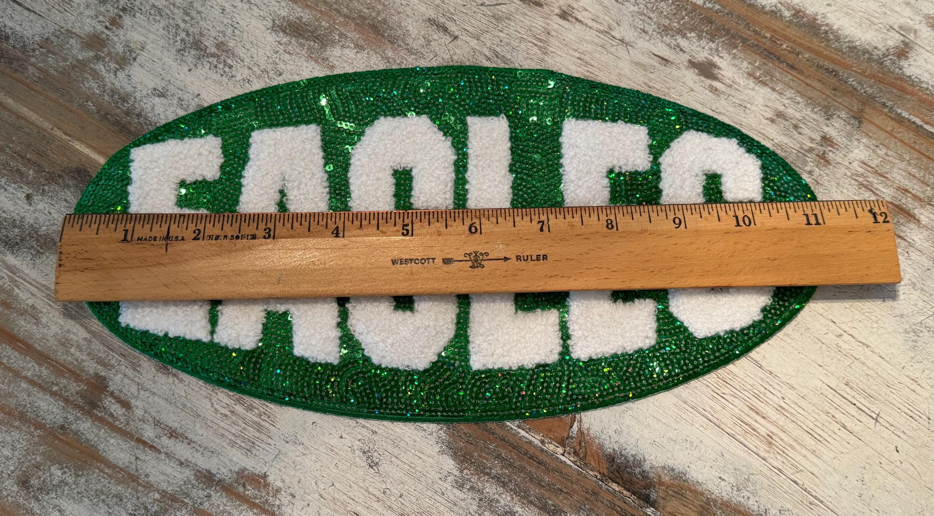 Large Sequin Eagles Iron on Patch - Etsy