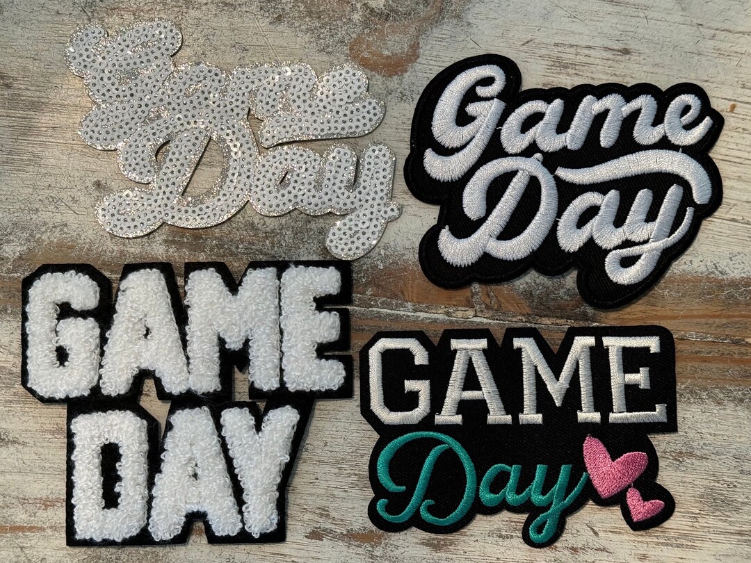 Game Day Iron on Patches - Etsy
