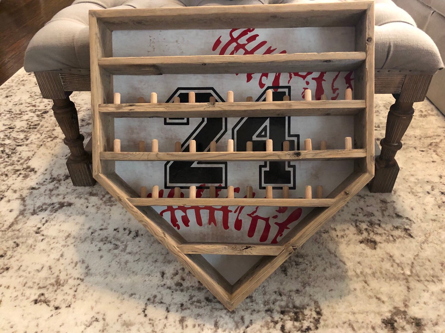 3 SHELVES of RING Pegs Baseball Display Rack | Etsy Canada