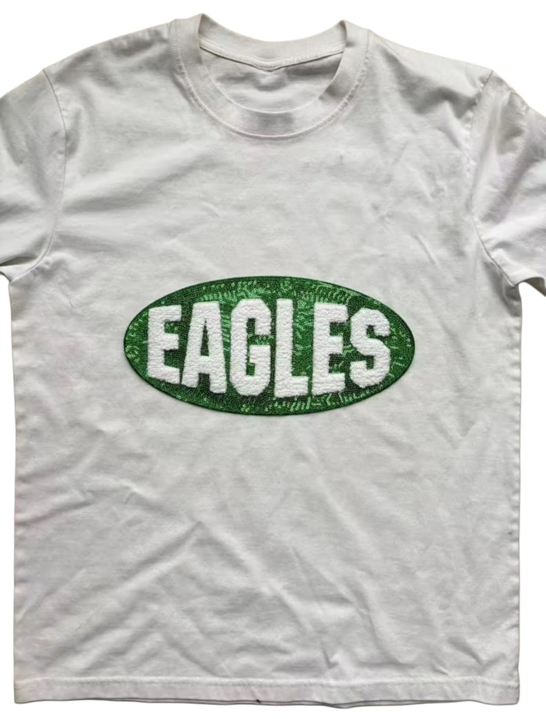 Large Sequin Eagles Iron on Patch - Etsy