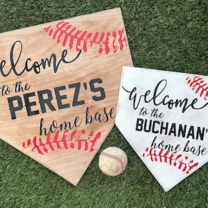 Personalized RAW WOOD Baseball Home Plate Sign - Etsy