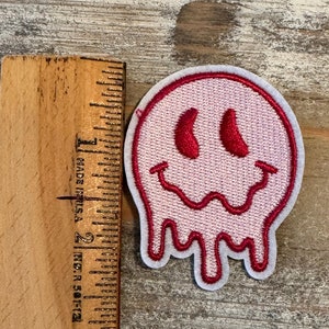 Smiley Face Iron on Embroidered Patches DIY - Etsy