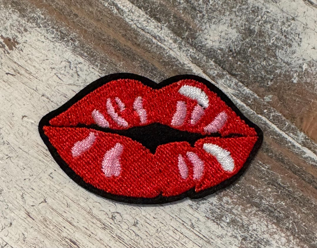 Red Lip Iron on Patches (various Styles) - Etsy