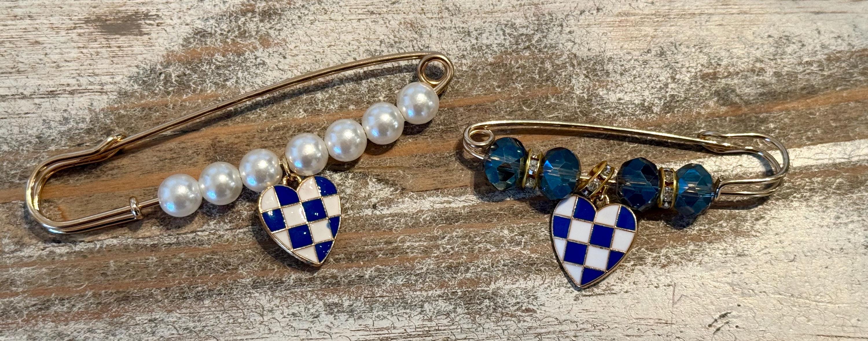 Checkered Heart Pins - Etsy