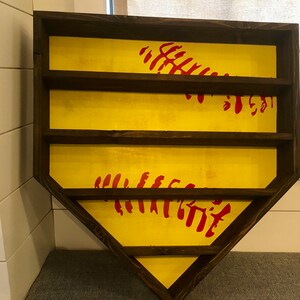 SOFTBALL Display Rack With Painted Yellow Backing-no PEGS - Etsy