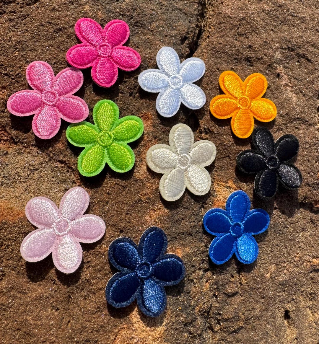 Flower Iron on Patches (set of 2) - Etsy