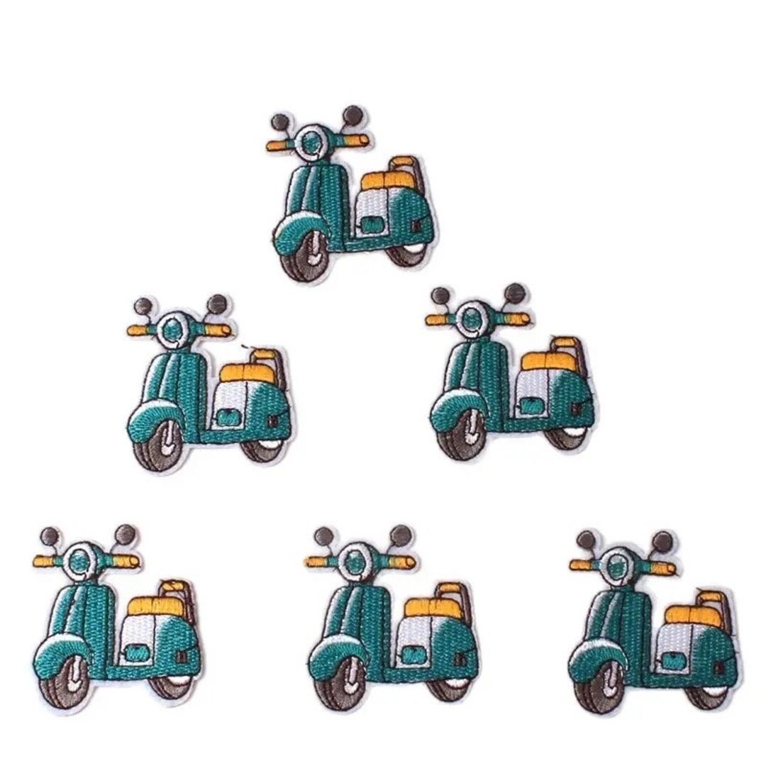 Moped Scooter Iron on Patches - Etsy