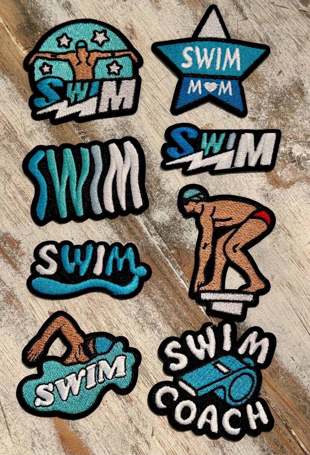 Swim Iron on Patches - Etsy