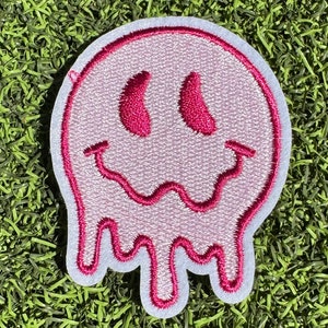 Smiley Face Iron on Embroidered Patches DIY - Etsy