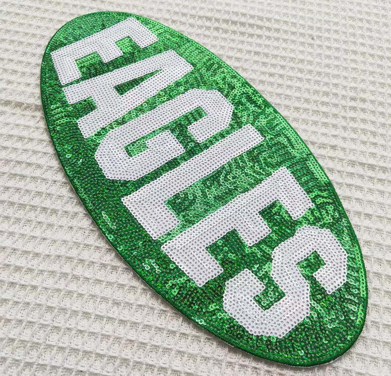 Large Sequin Eagles Iron on Patch - Etsy