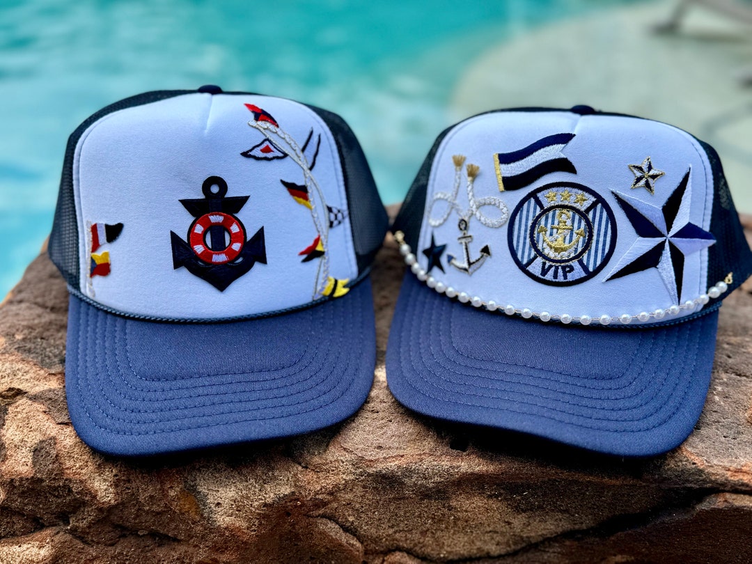 Nautical Sailboat Themed Trucker Hats - Etsy