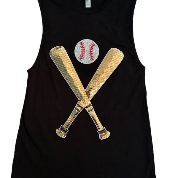 Sequin Baseball Bat Shirt - Etsy