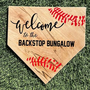 Personalized RAW WOOD Baseball Home Plate Sign - Etsy