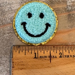 Smiley Face Iron on Embroidered Patches DIY - Etsy