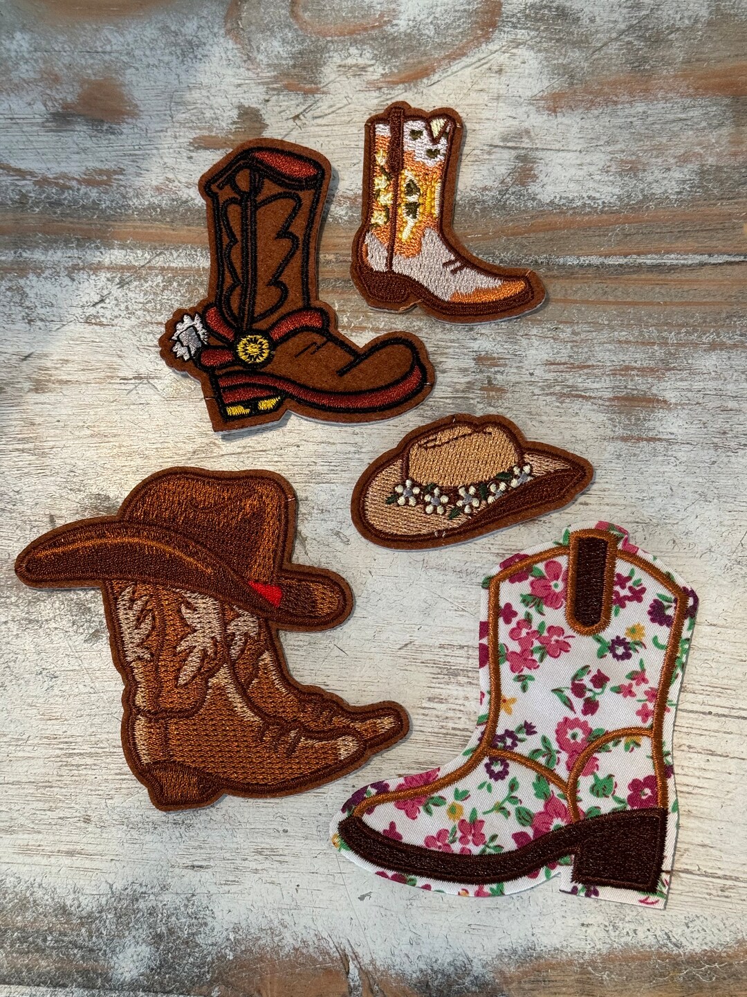 Cowboy Boots & Hat Iron on Patches - Etsy