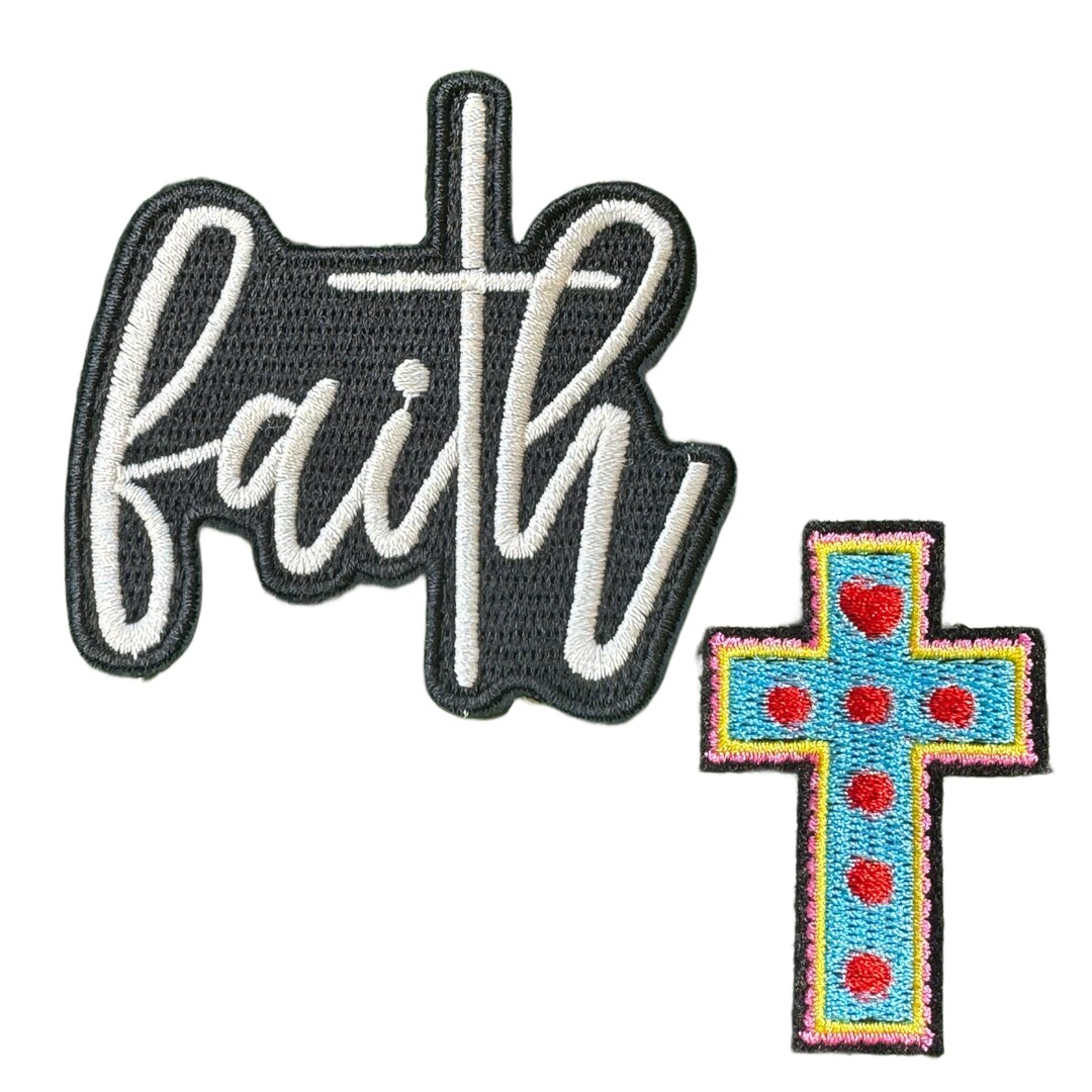 Cross & Faith Iron on Patches - Etsy