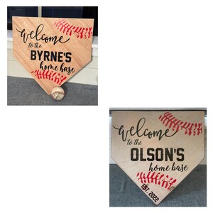 Personalized RAW WOOD Baseball Home Plate Sign - Etsy