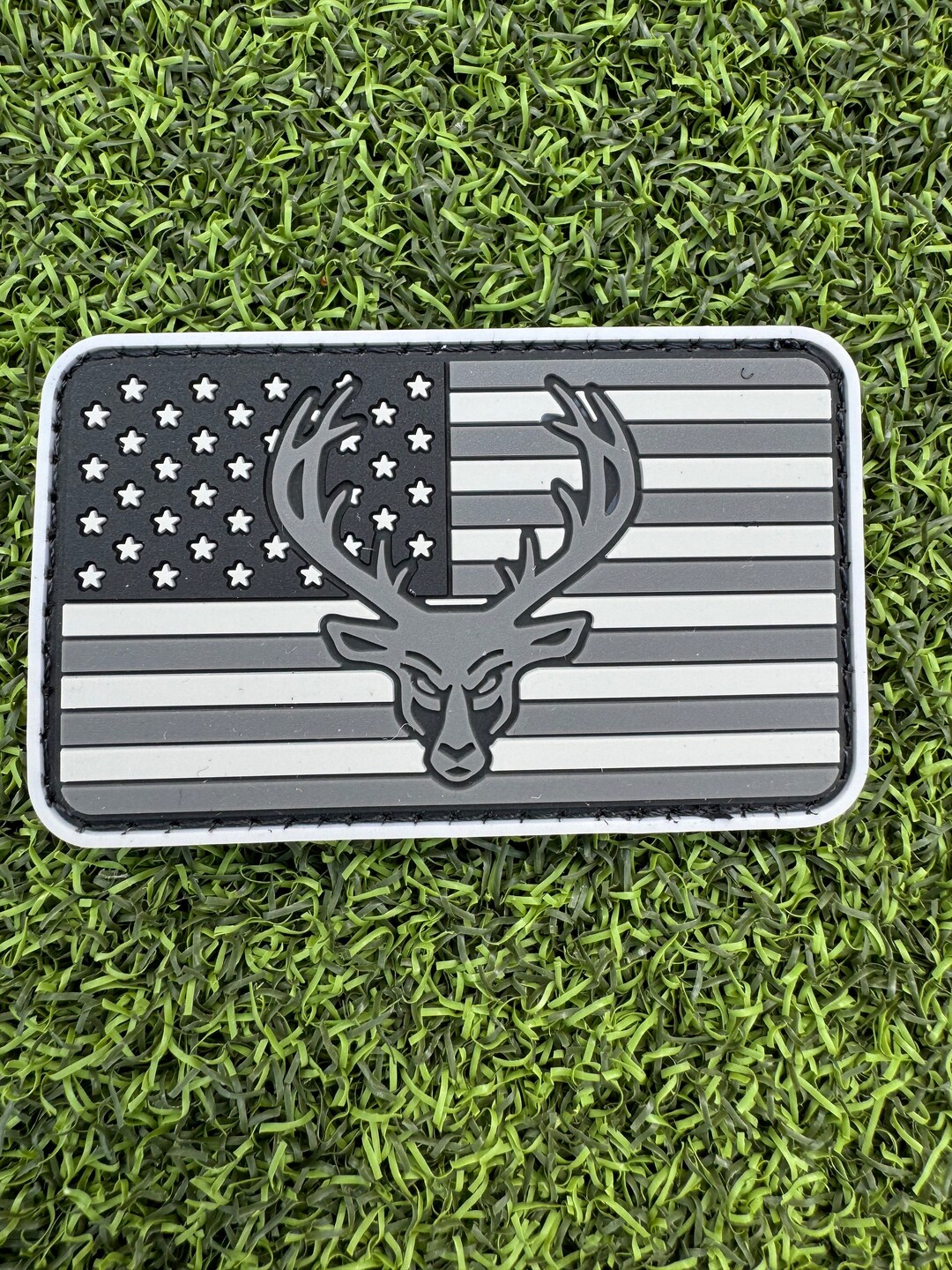 Flag & Antler Patch - Etsy