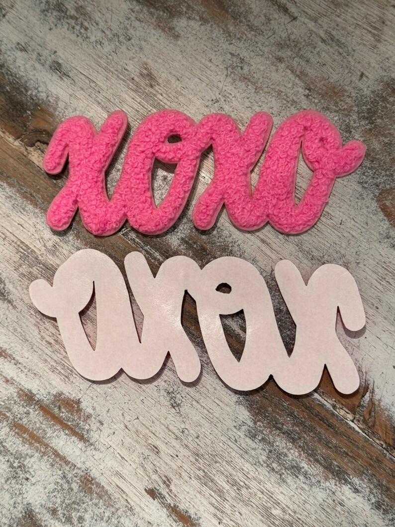 Pink XOXO Self Adhesive Stick on Patches - Etsy
