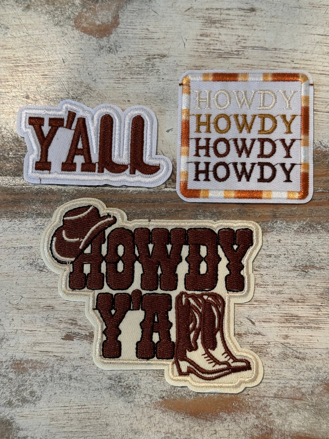 Howdy & Y’all Iron on Patches - Etsy
