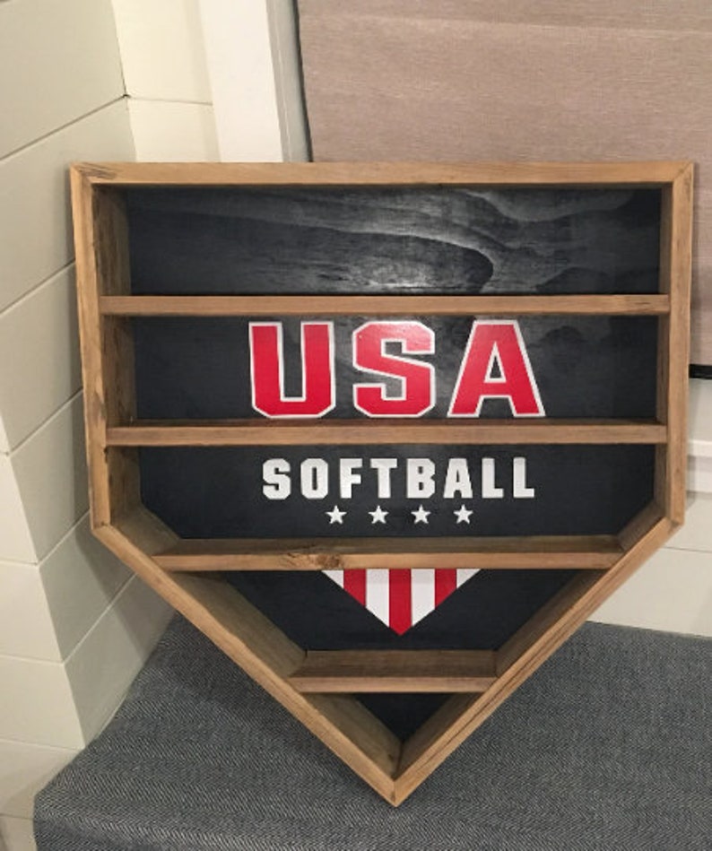 SOFTBALL-CUSTOM Display Rack Made From Reclaimed Wood - Etsy