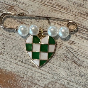 Checkered Heart Pins - Etsy