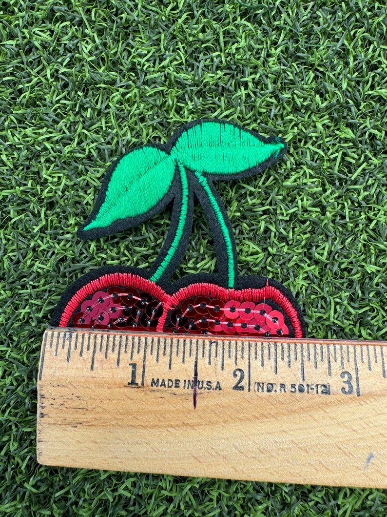 Red Cherry Iron on Patches (sequin & Embroidered) - Etsy