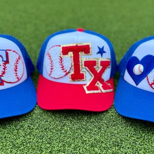 Texas Rangers Stars Baseball Patch Trucker Hat - Etsy