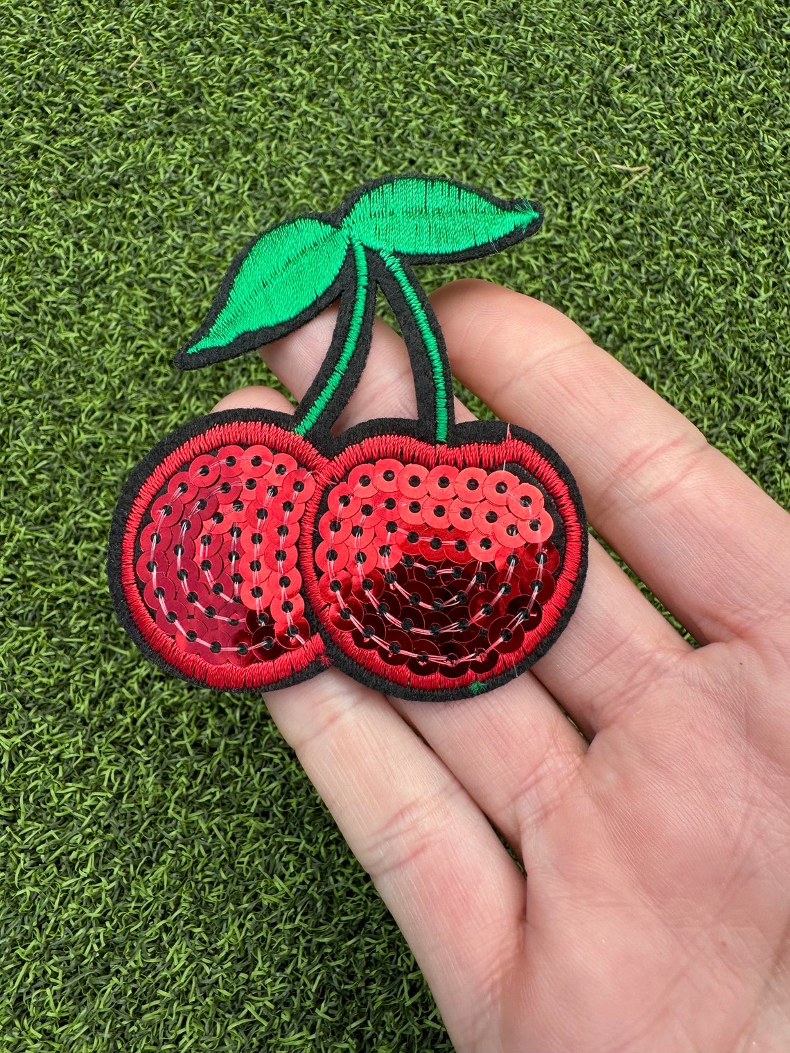 Red Cherry Iron on Patches (sequin & Embroidered) - Etsy