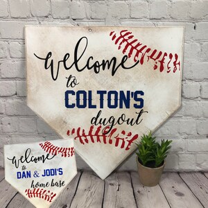 PERSONALIZED *NAME* BASEBALL Home Plate Sign - Etsy