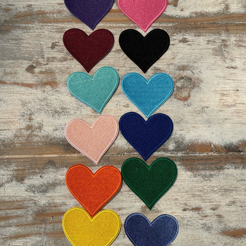 Heart Iron on Patch - Etsy