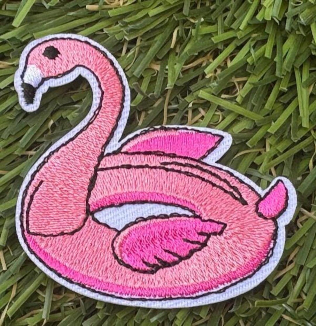 Pink Flamingo Iron on Patches - Etsy