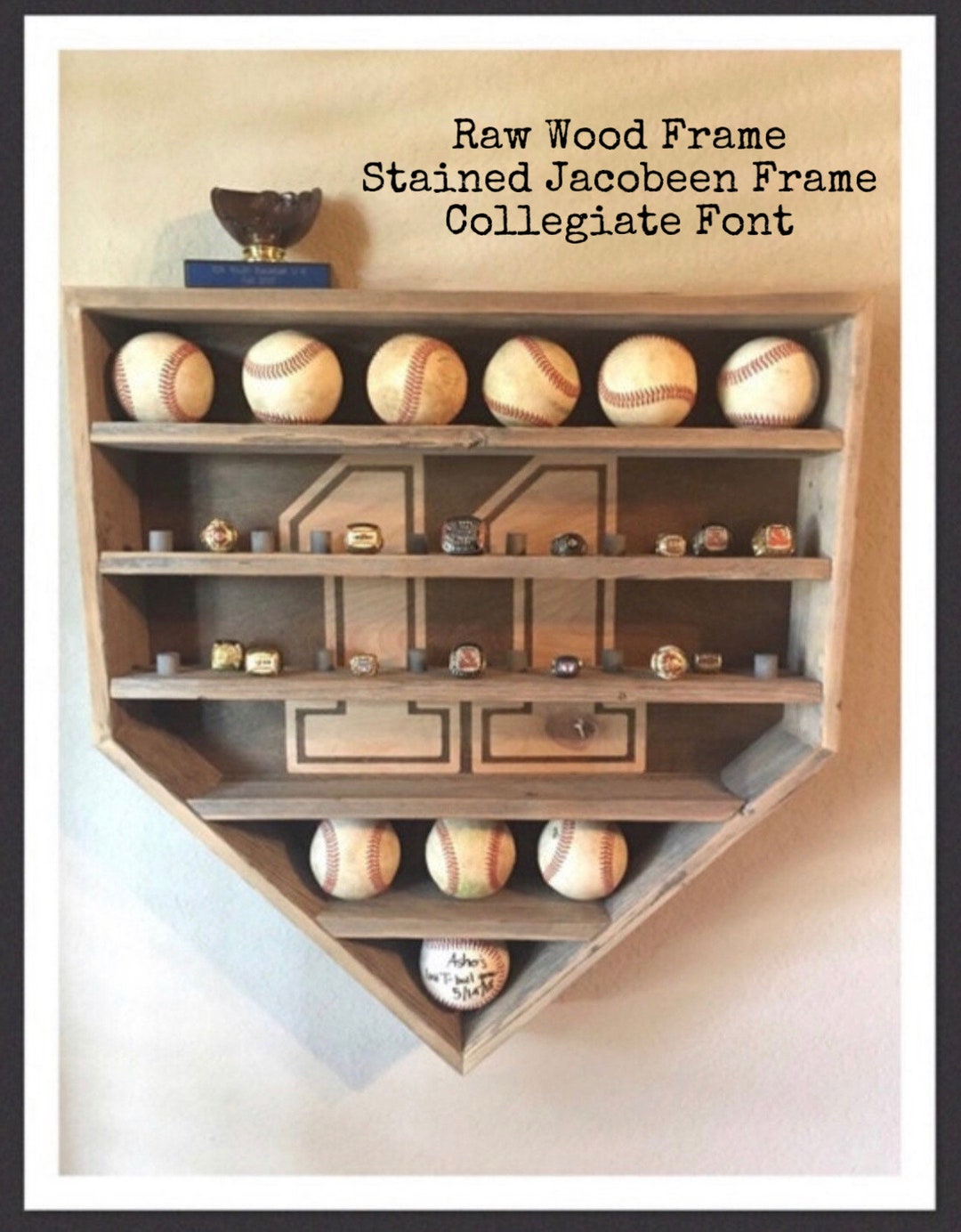 Baseball-2 SHELVES of RING Pegs Display Rack - Etsy