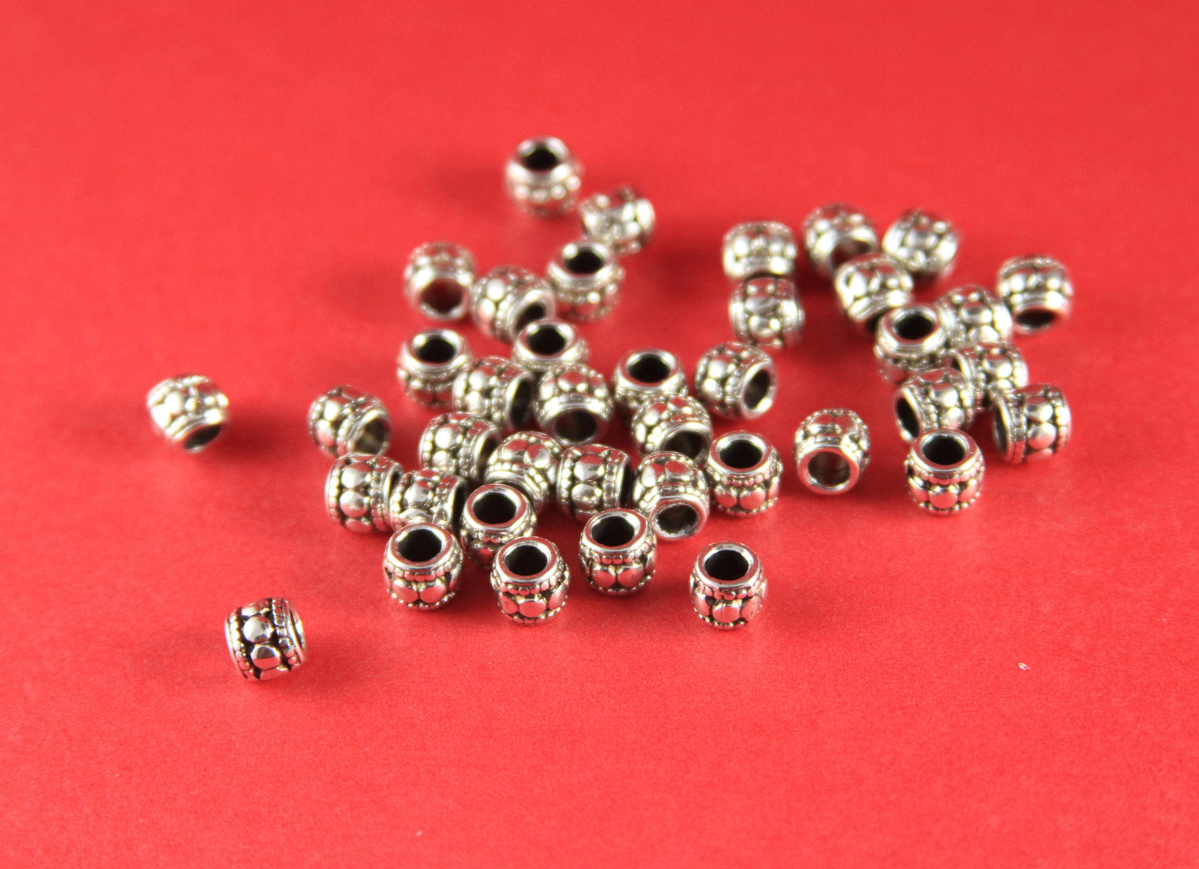 0/5 MADE in EUROPE 8 silver beads silver 6mm beads silver | Etsy