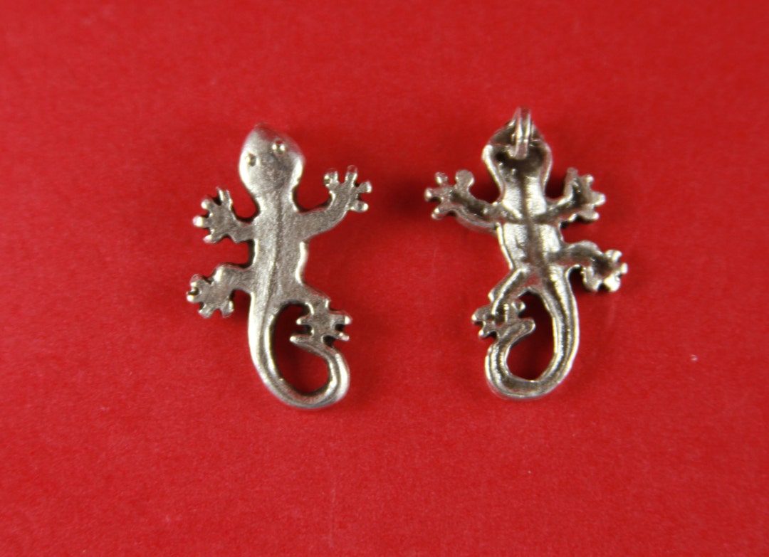 2/4 MADE IN EUROPE Mykonos 2 Lizard Charms, Zamak Lizard Pendants ...