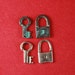 2/5 MADE in GREECE 2 Sets of Mykonos Tiny Key and Padlock Charms, Key ...