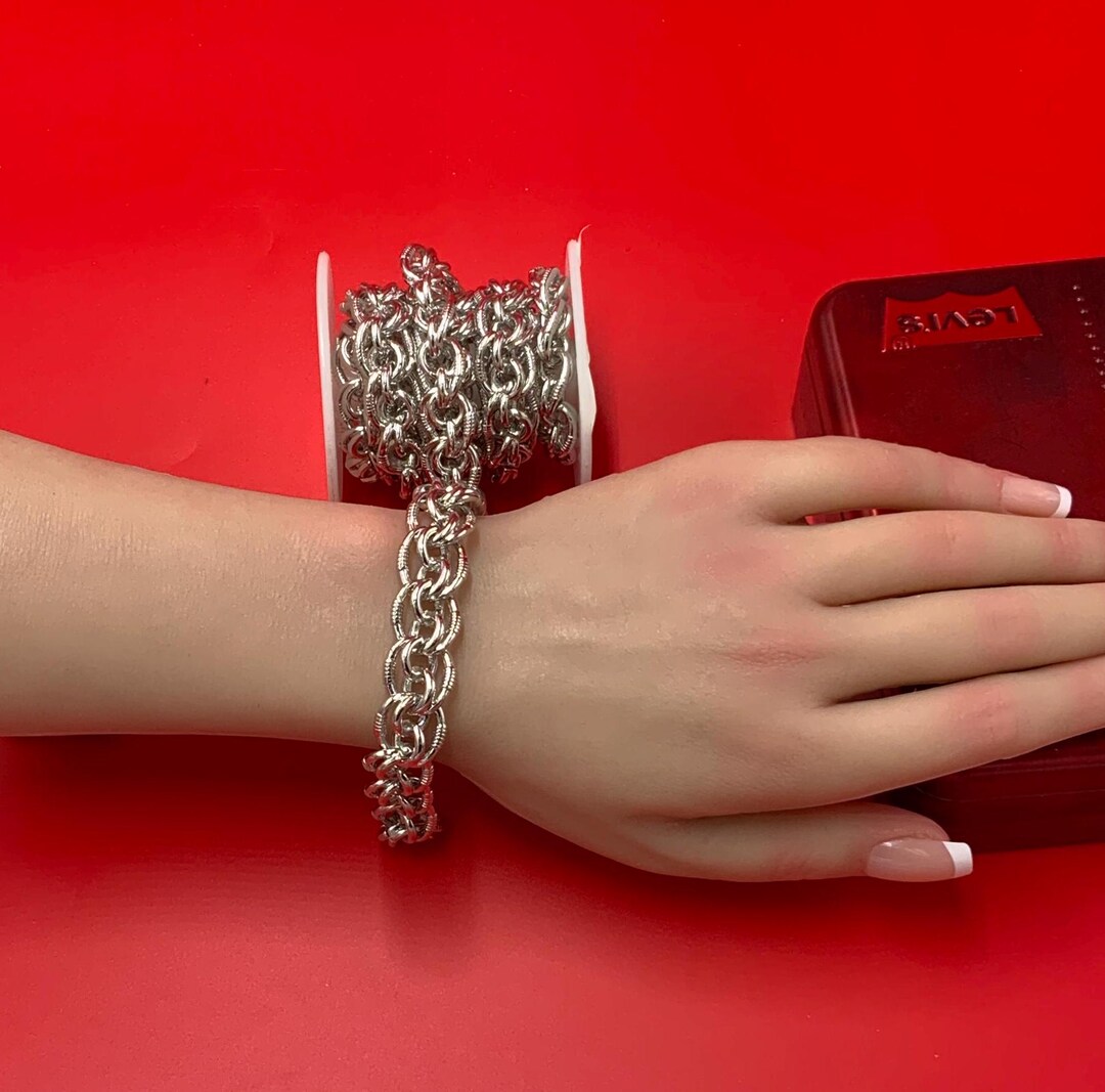 Ch28>>platinum Plated Multi-link Chain, Large Link Chain - Etsy