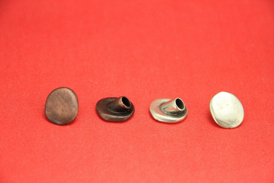 Rc0149>>made in EUROPE 2 Zamak Button Clasps, Plain Button Clasp,5mm ...