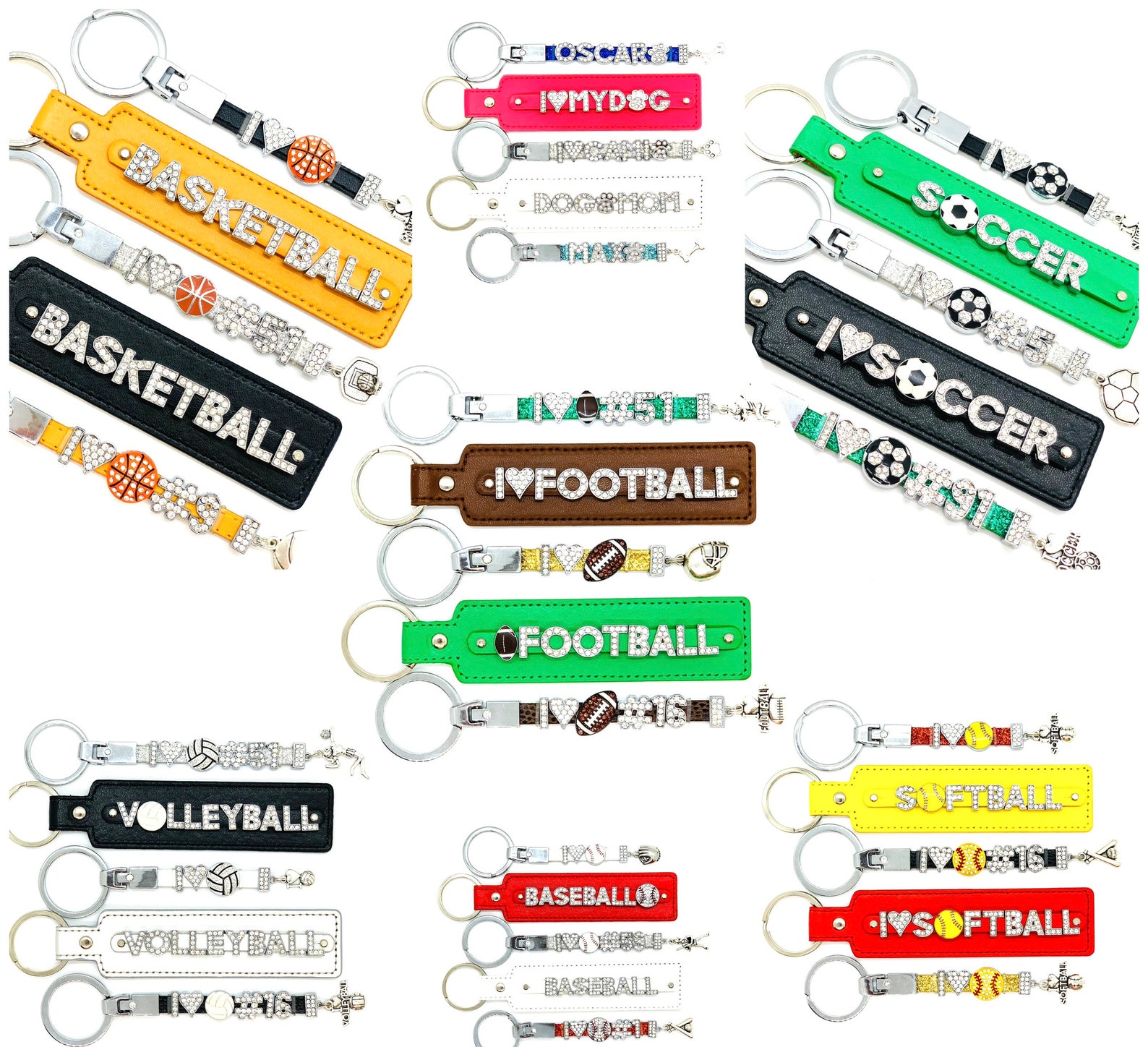 Personalized Keyring Bag Tags Custom Name Keychain - Etsy