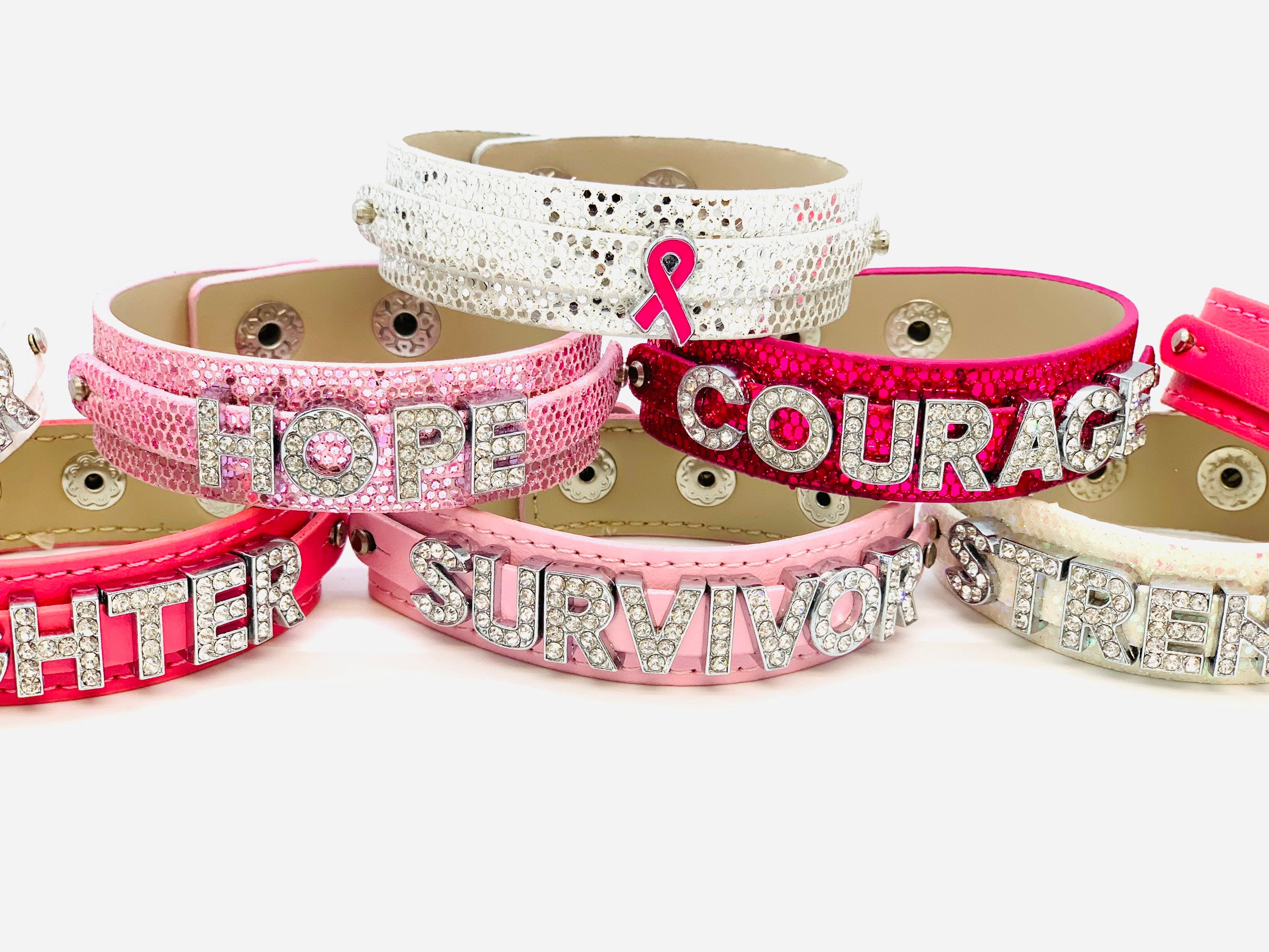 Cancer Survivor Gifts Breast Cancer Motivational Bracelets Cancer ...