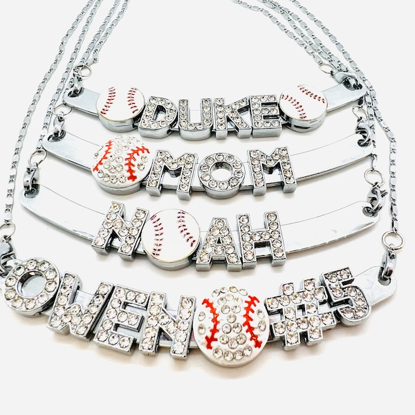 Baseball Necklace - Etsy