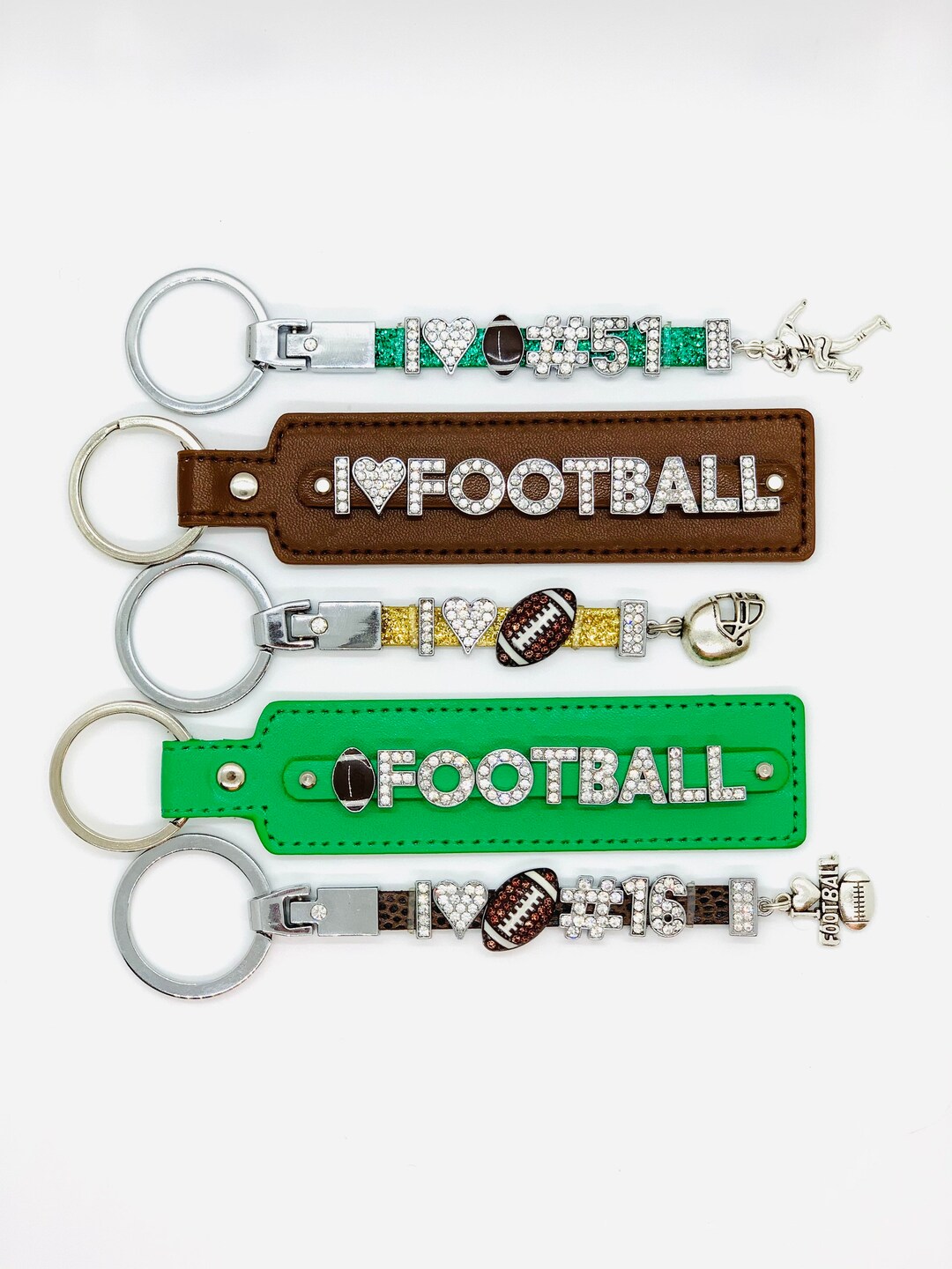 Football Keychain Football Football Gift Bag Tag Football Accessories ...