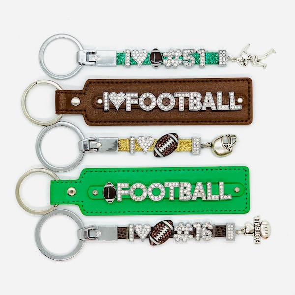 Football Keychain - Etsy