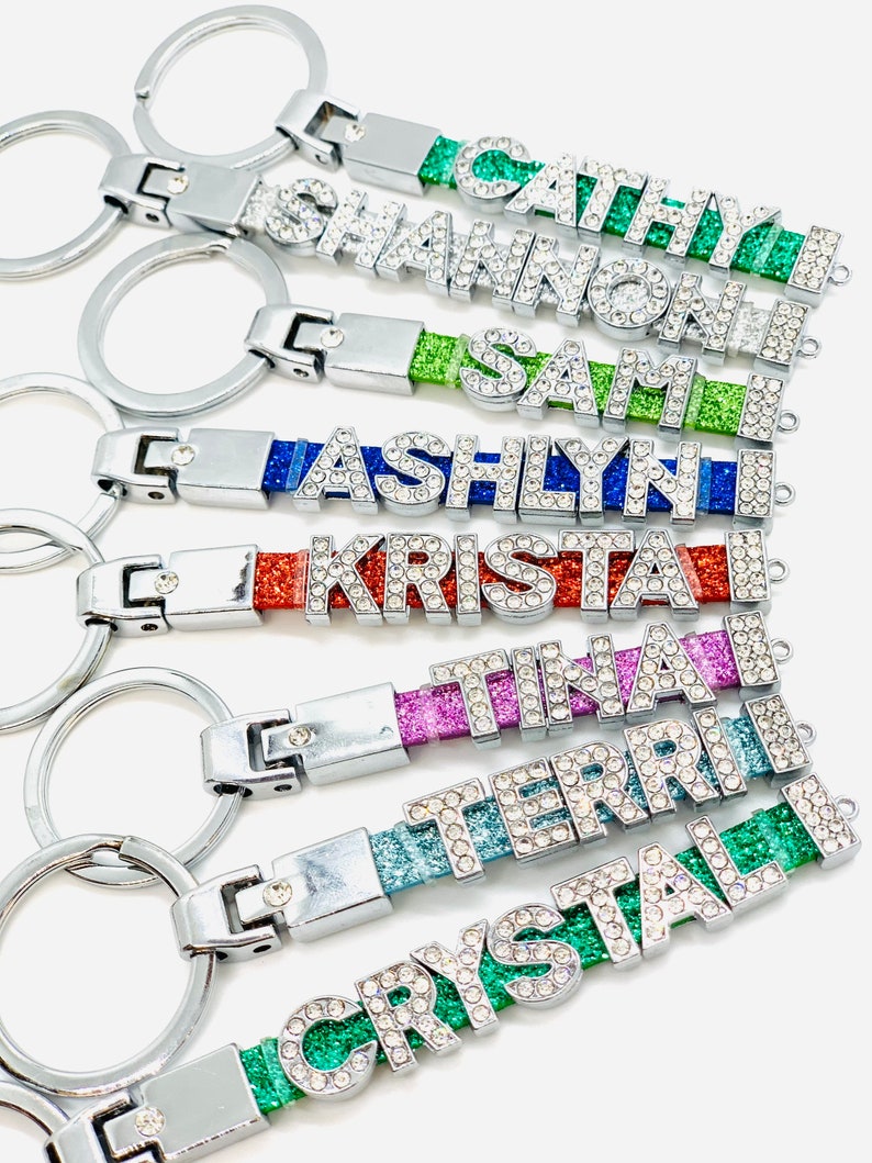Personalized Keyring Bag Tags Custom Name Keychain - Etsy