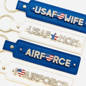 Air Force Keychain Air Force Keyring Air Force Wife Air Force Mom ...