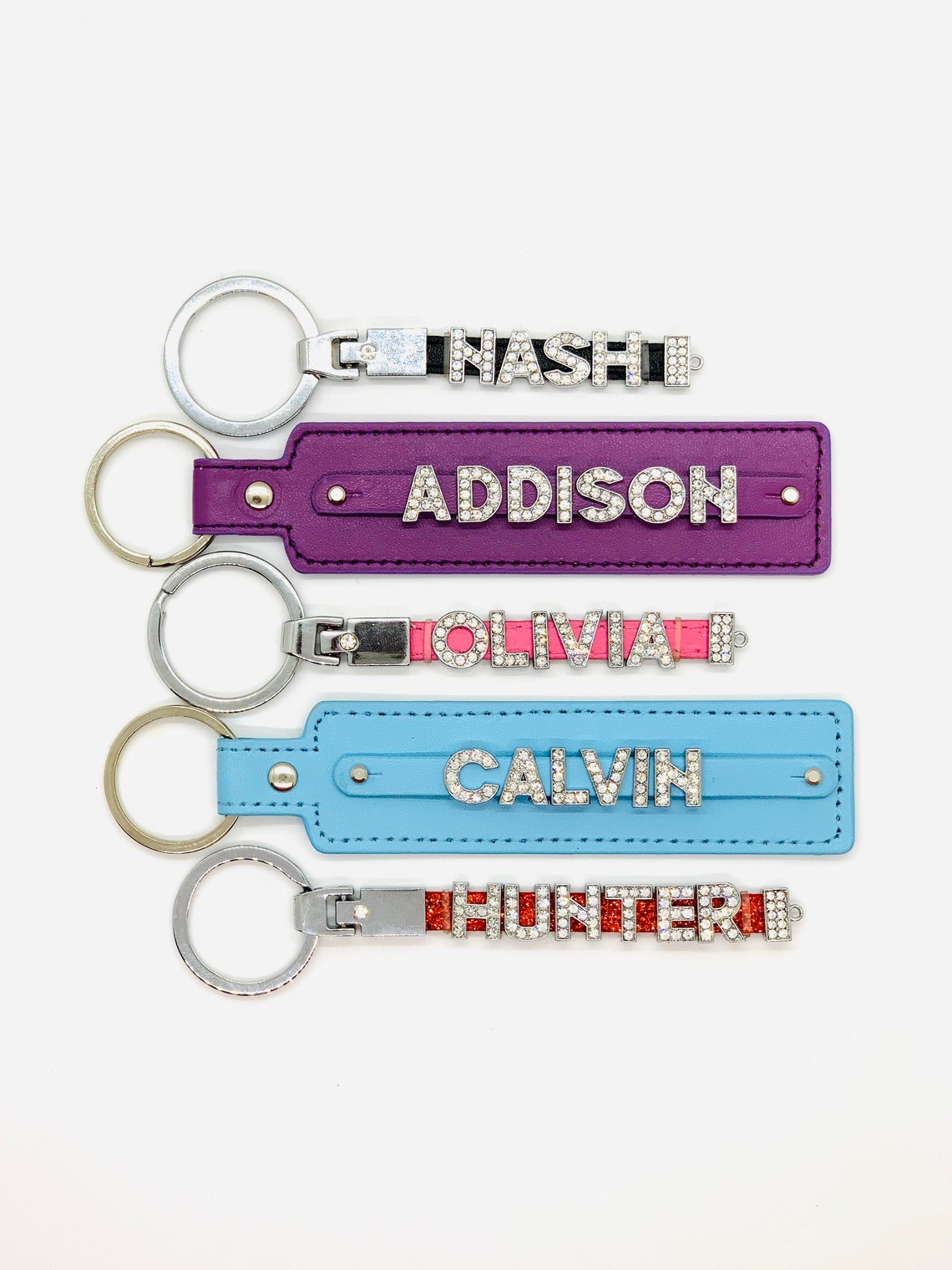 Custom Keyring Personalized Name with Charms Name Gifts | Etsy