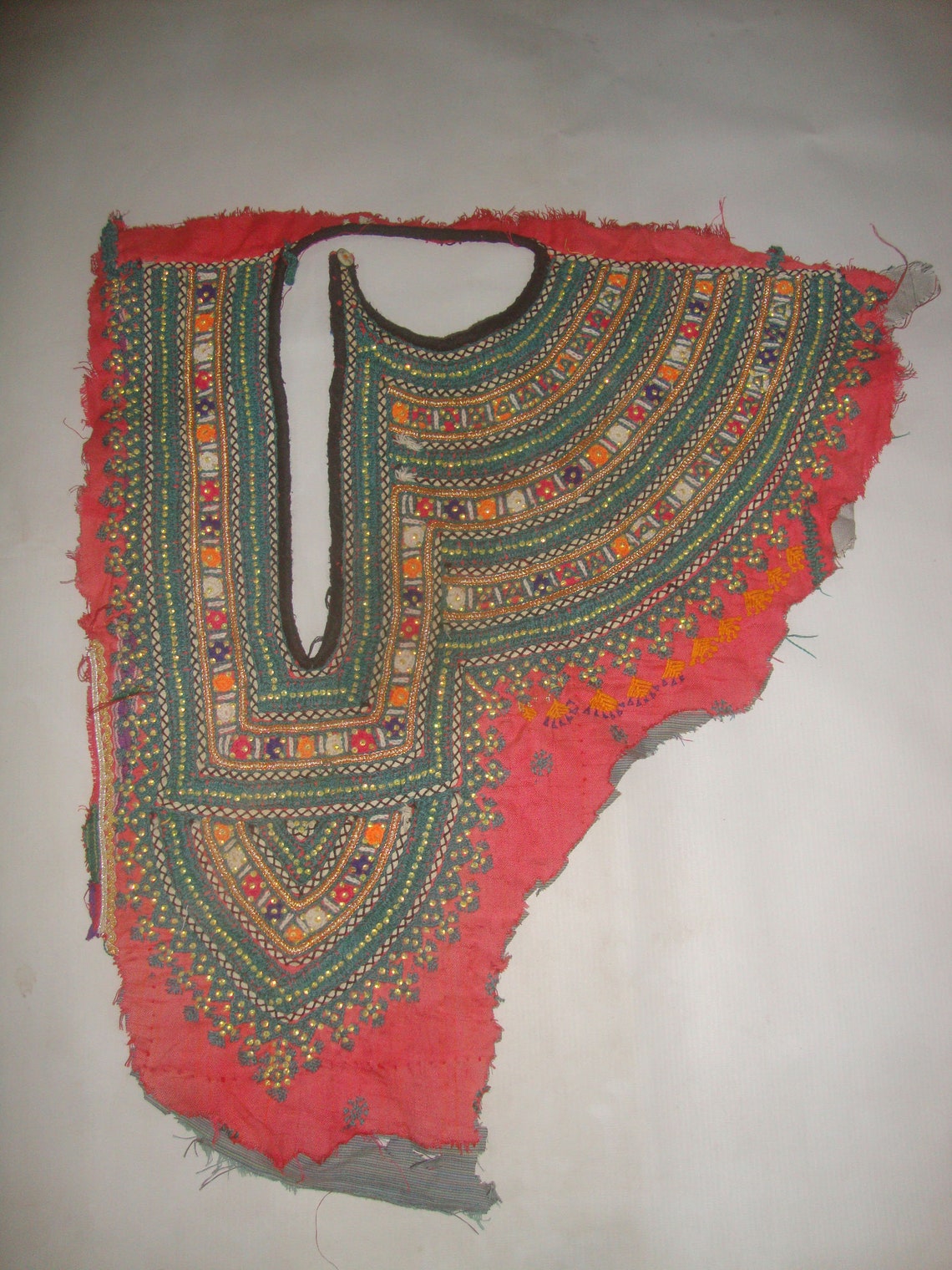 Kutch Embroidered Mirror Work Yoke Neck Patches Boohoo Hippie Halloween ...
