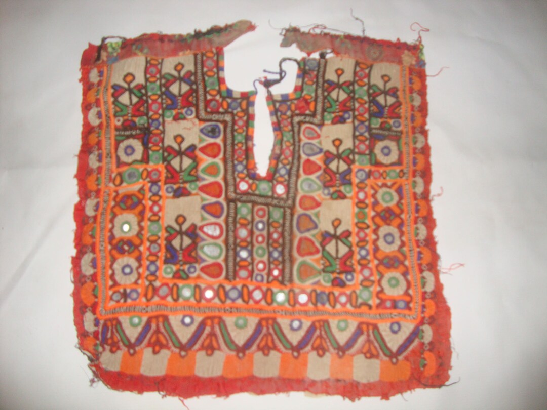 Vintage Banjara Neck Yoke Patch Traditional Art Embroidery Applique ...